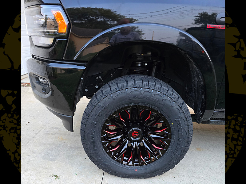 2024 Ram 3500 - 20x10 Fuel Offroad Wheels 35x12.50R20 Falken Tires