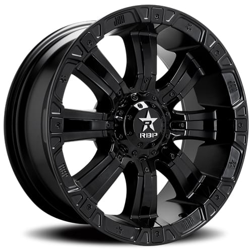RealView of RBP 94R Satin Black W/ Gloss Black Inserts - 20x10 +0 - 94R ...
